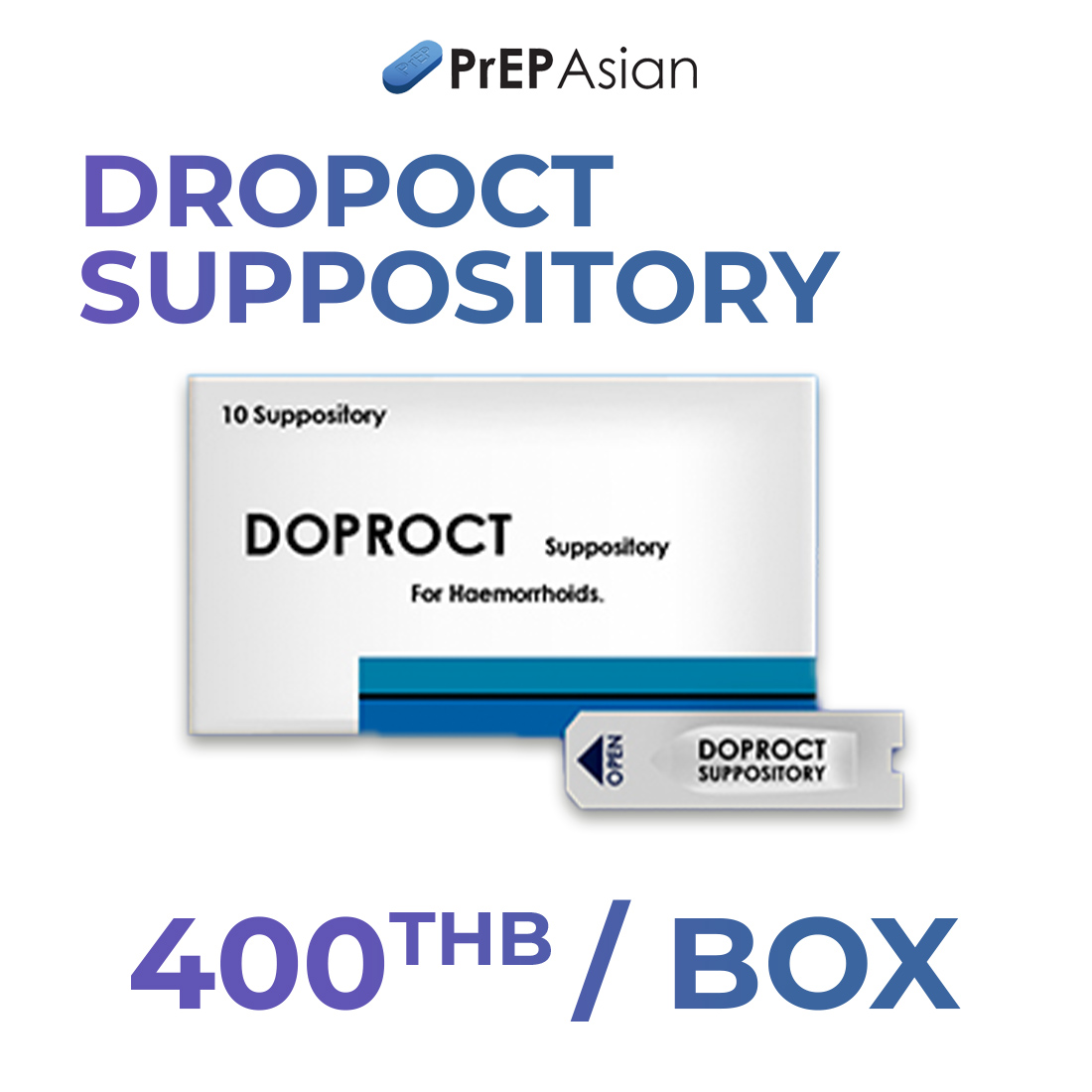 Doproct Suppository 1 Box Voucher | PrEPAsian - I Want PrEP Now